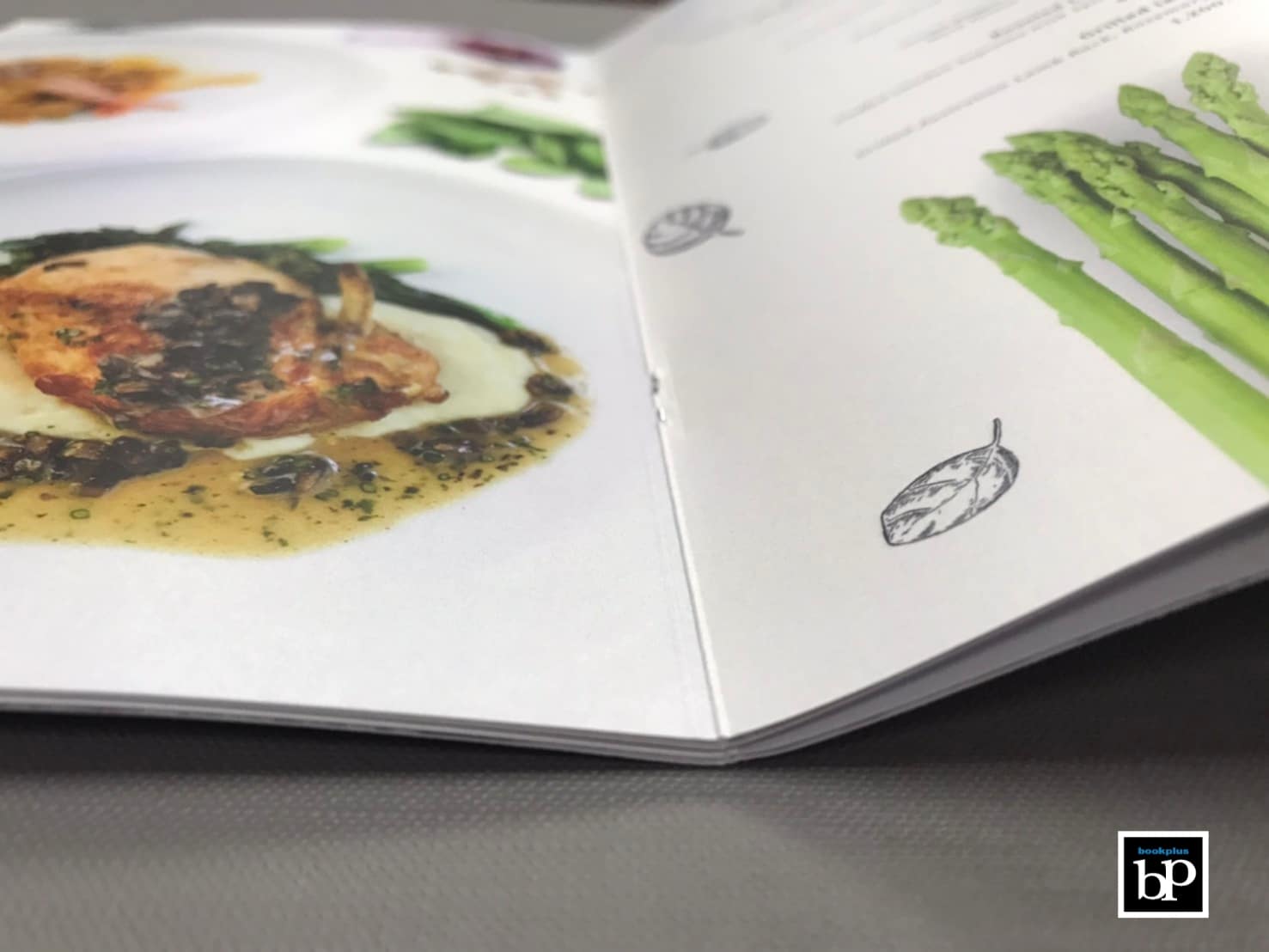 ตัวอย่างงานพิมพ์เมนู White Plate - โรงพิมพ์ดิจิตอล BookPlus โรงพิมพ์ราคาถูก